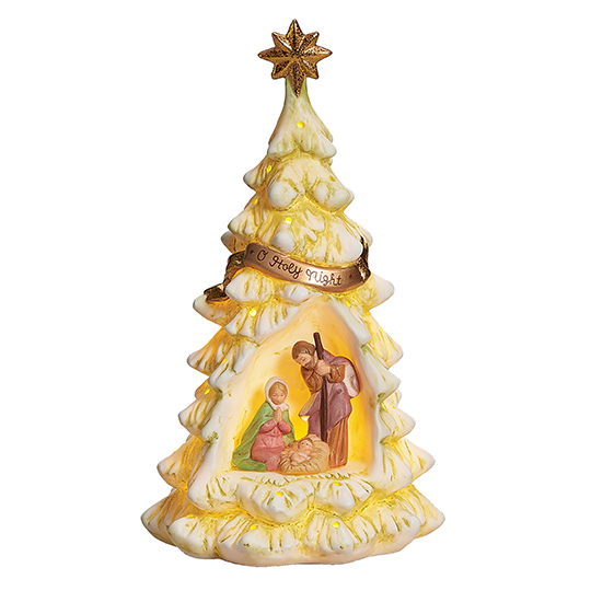 Fontanini LED Holy Family Tree Lighted Christmas Nativity Decoration