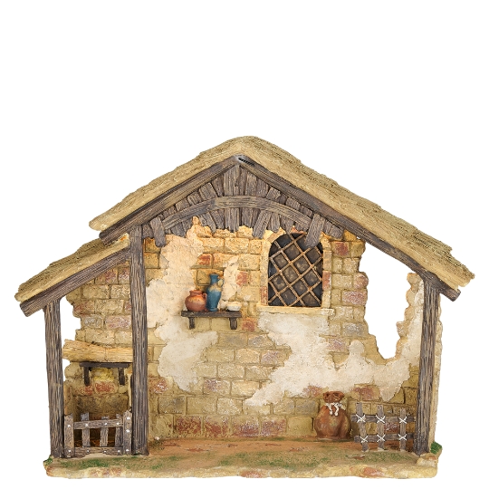 7.5 Inch Scale Lighted Stable by Fontanini