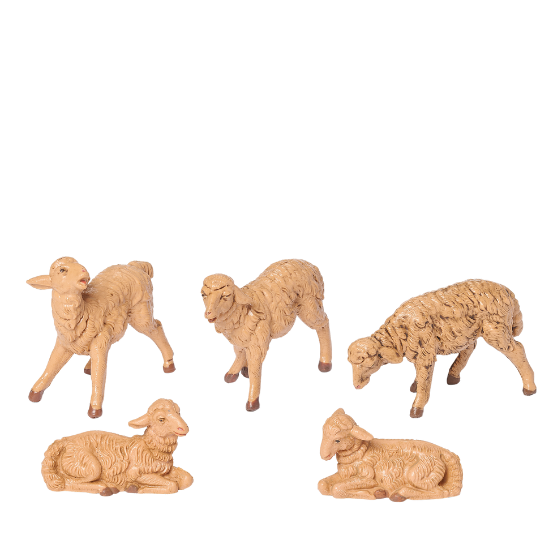 5 Inch Scale Brown Sheep - Set by Fontanini