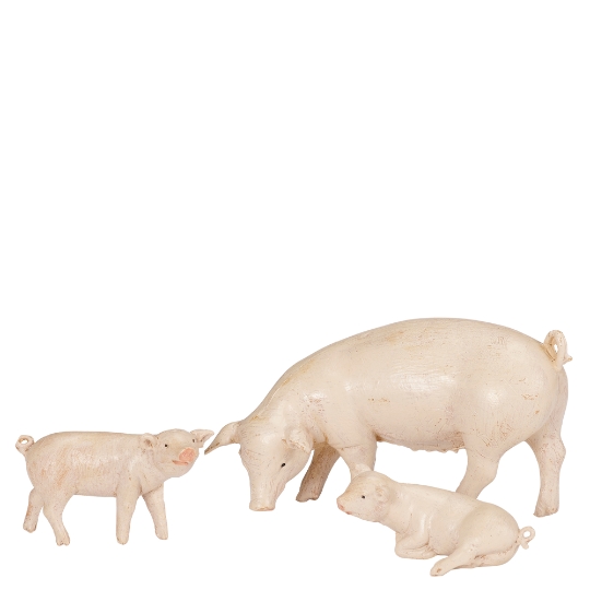 Fontanini 7.5 Inch Pigs 3-Piece Set Italian Nativity Animals