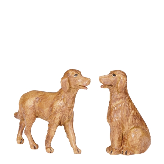 3.5 Inch Scale Dogs – Set of 2 – Fontanini Nativity Animals