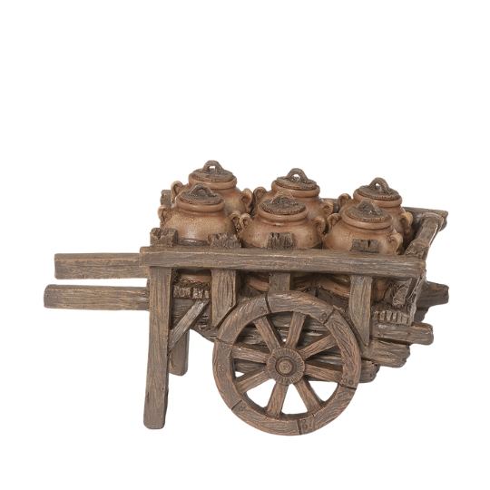 Fontanini 5 Inch Scale Cart with Pots Nativity Accessory